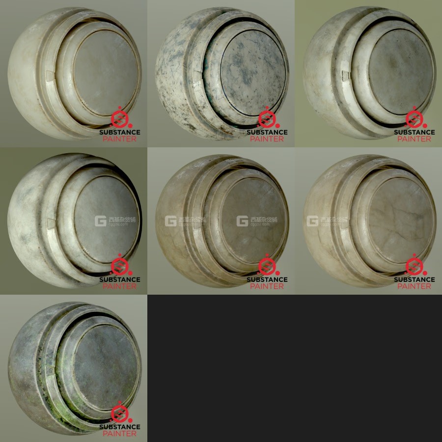 Substance大理石材质预设 Gumroad – Marble Pack 35+ Smart Materials By Marco ...
